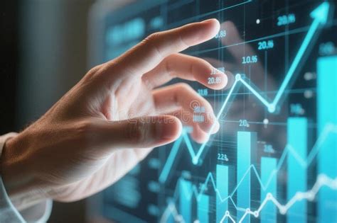 Analyzing Digital Financial Data A Person Interacting With Futuristic