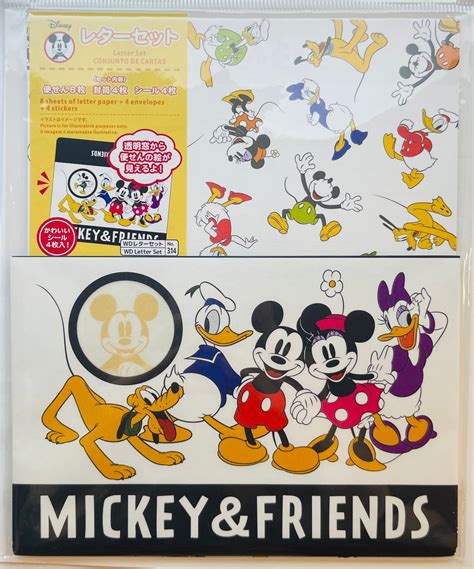 Disney Mickey Mouse Letter Set 8 Letter Paper 4 Envelops 4 Stickers