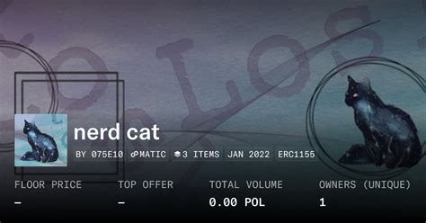 Nerd Cat Collection Opensea