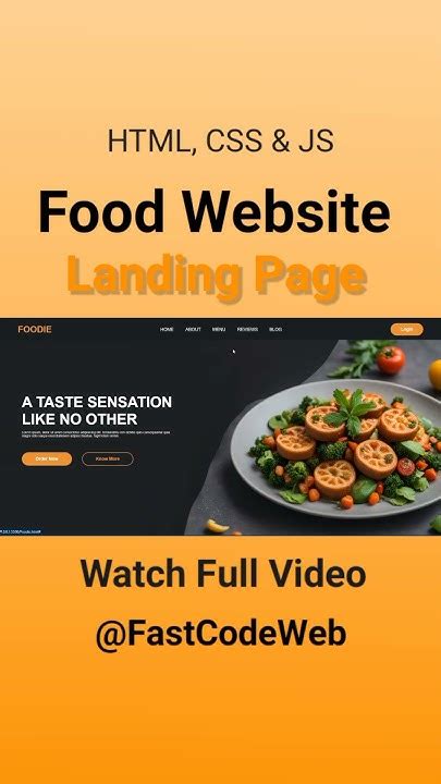 Food Ordering Website Using Html And Css Step By Step Tutorial Fast Code Youtube