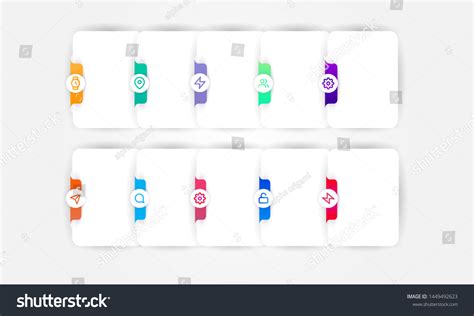 Set Infographic Stack Chart Design Icons Stock Vector Royalty Free Shutterstock