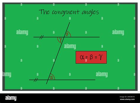 Graphical Expression Of Congruent Angles Using Two Parallel Lines Stock Vector Image And Art Alamy