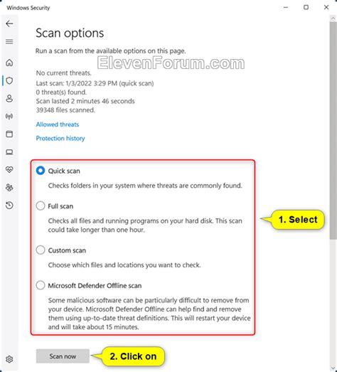 Manually Scan With Microsoft Defender Antivirus In Windows 11 Windows 11 Forum