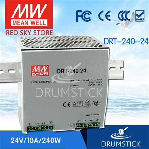 MEAN WELL DRT-240-24 24V 10A meanwell DRT-240 24V 240W Single Output ...