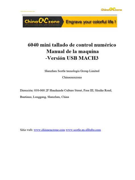 Mach3 Cnc 6040 Descarga Manual Pdf Control Numerico Herramientas