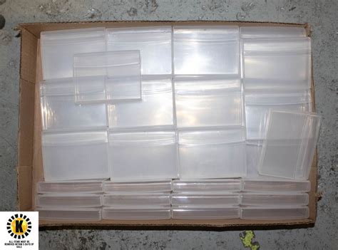 65 Clear Closeable Plastic Boxes Sorting