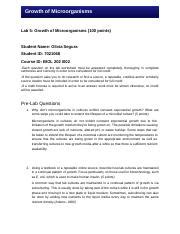 Study Resource Growth Of Microorganisms And Bacterial Growth Course Hero