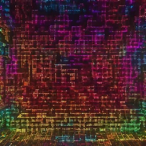 Premium Ai Image Square Vivid 8bit Pixel Dot Interlaced Space Stars