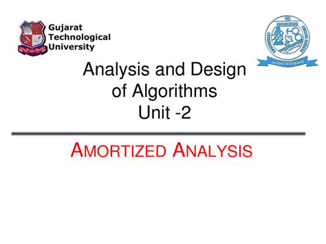 solution analysisi and design algorithm unit 2 amortized analysis