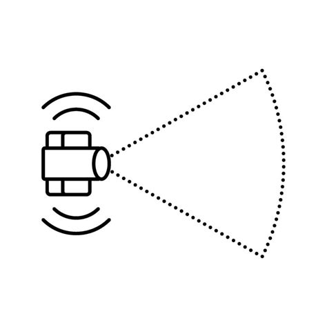 Lidar Sensors Autonomous Delivery Line Icon Vector Illustration