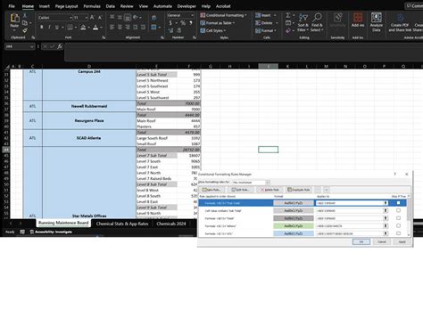 Microsoft Excel Conditionally Formatting Multiple Columns Based On