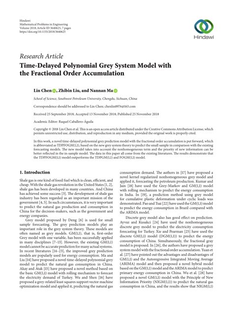 Pdf Time Delayed Polynomial Grey System Model With The Fractional Order Accumulation