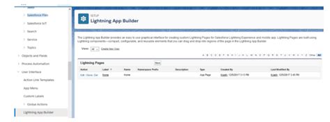 Creating A Lightning Custom Pageapp Webner Blogs Elearning Salesforce Web Development And More