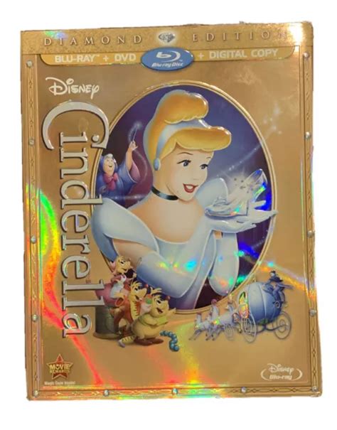 Disneys Cinderella Diamond Edition Blu Ray Dvd Digital Copy Slipcover Picclick Uk