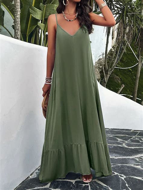 Flowy Sleeveless Maxi Dress With Pleated Design And Split Joint