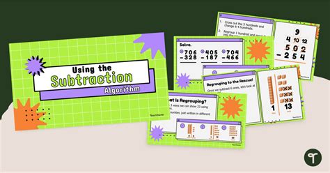 The Subtraction Algorithm Teaching Presentation Teach Starter