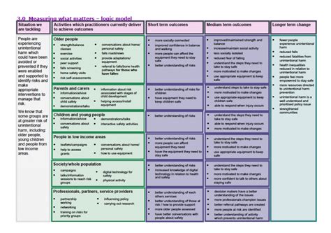 Measuring What Matters Framework Logic Model Evaluation Support
