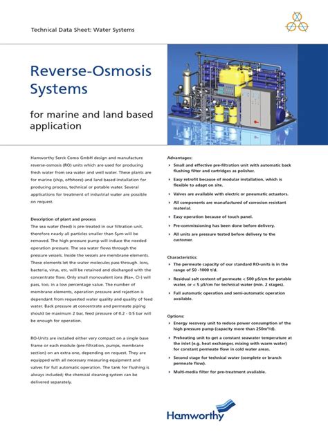 11 2 2 Reverse Osmosis Pdf Membrane Environmental Technology
