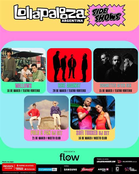 ¿chile Anuncian Los Sideshows De Lollapalooza Argentina 2023 — Rockandpop