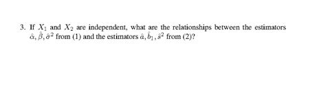 Solved Problem Consider The Following Simple Linear Chegg