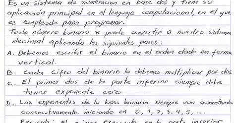 Matematicas Aplicaciones Sistema De Numeración Binario