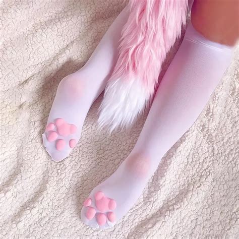 3d Cat Paw Socks For Women Girls Kawaii Cat Claw Toe Beanies Cute T
