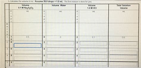 Solved Calculate The Volume In ML Assume Drops Chegg Com