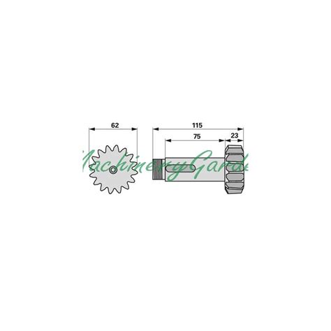 Eje Piñon 16 Dientes Segadora Krone Am 243 S Machinery Garden