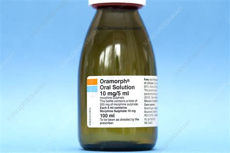 Oramorph Morphine Solution Stock Image C0228787 Science Photo
