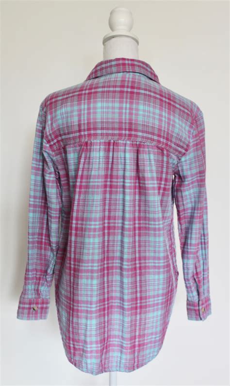 Anthropologie Seen Worn Kept Romy Gauzy Plaid Buttondown Shirt Top