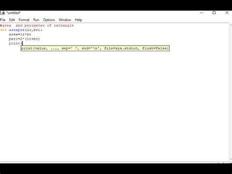 Python Area And Perimeter Of Rectangle Perimeter Of Rectangle Area And Perimeter Perimeter
