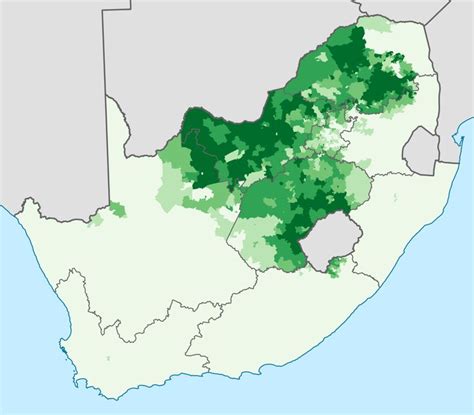 Map Of Sotho Tswana Peoples In South Africa