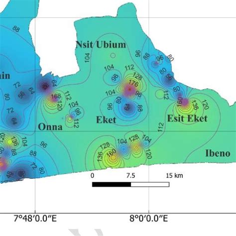 Anisotropy Contour Map Of The Aquifer In The Study Area Download
