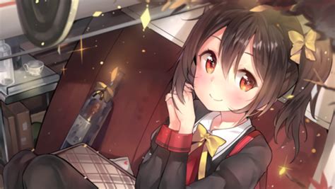 Обои аниме девушки аниме брюнетка глядя на зрителя Любовь в прямом эфире от Uaha картинки на