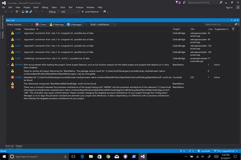 Vs Issues Issue Microsoft React Native Windows Github