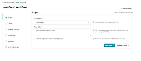 You Can Enter Up To 100 Urls If The Scope Is List Of Pages Browsertrix Webrecorder Forum