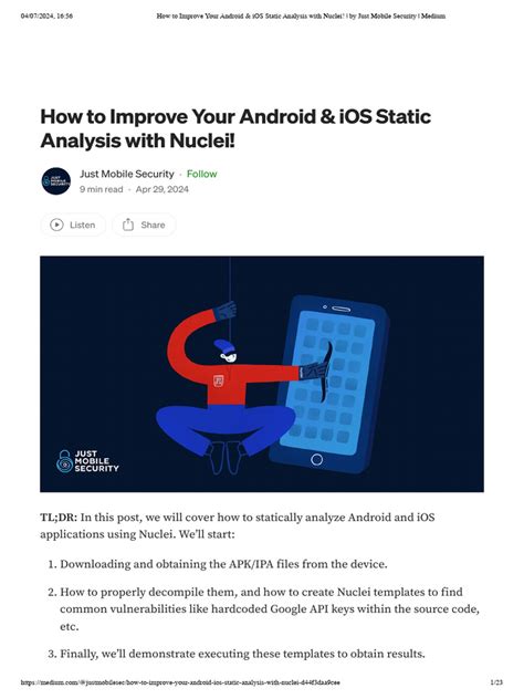 How To Improve Your Android And Ios Static Analysis With Nuclei By Just Mobile Security