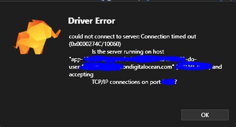 Laravel Trying To Connect To Production Pgsql DB But Got Connection