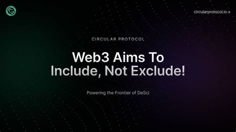 Circular Protocol On Linkedin Web3 Blockchain Cirx Crypto Desci