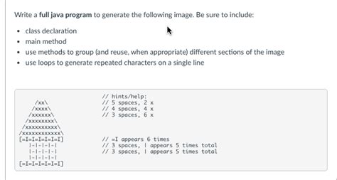 Solved Write A Full Java Program To Generate The Following