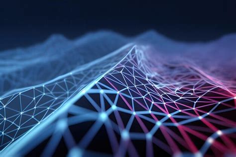 Premium Ai Image Embossed Mesh Representing Internet Connections In