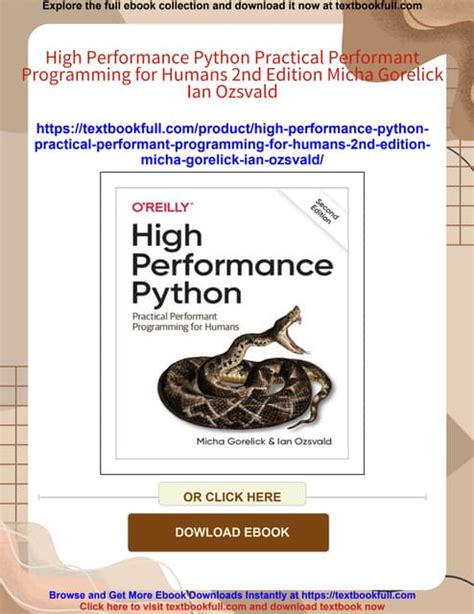 High Performance Python Practical Performant Programming For Humans 2nd