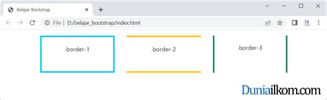 Tutorial Bootstrap Cara Membuat Border Duniailkom