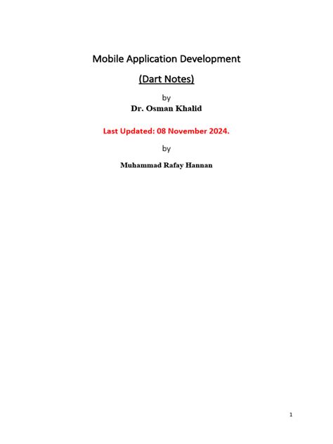 Dart Notes Pdf Parameter Computer Programming Constructor