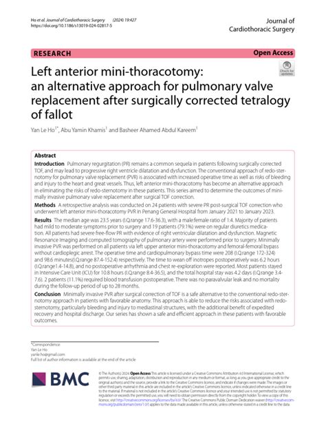 Left Anterior Mini Thoracotomy Pdf Cardiovascular System Heart