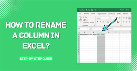 How To Rename A Column In Excel Step By Step Guide Earn Excel