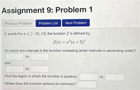 solved assignment 9 problem 1 1 ﻿point ﻿for xin[ 15 14]