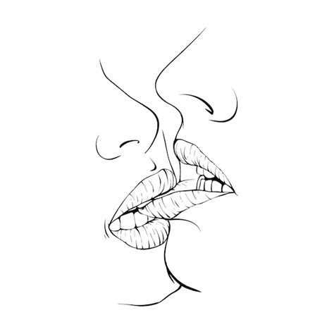 Kissing Lips Sketch