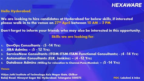 Hyderabad Hyderabadopenings Devopshiring Dbahiring