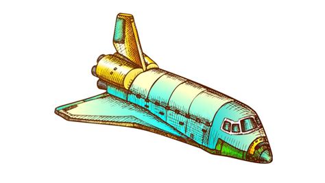 우주 탐험 우주선 셔틀 컬러 벡터 현대의 스타일 벡터 Png 일러스트 및 벡터 에 대한 무료 다운로드 Pngtree